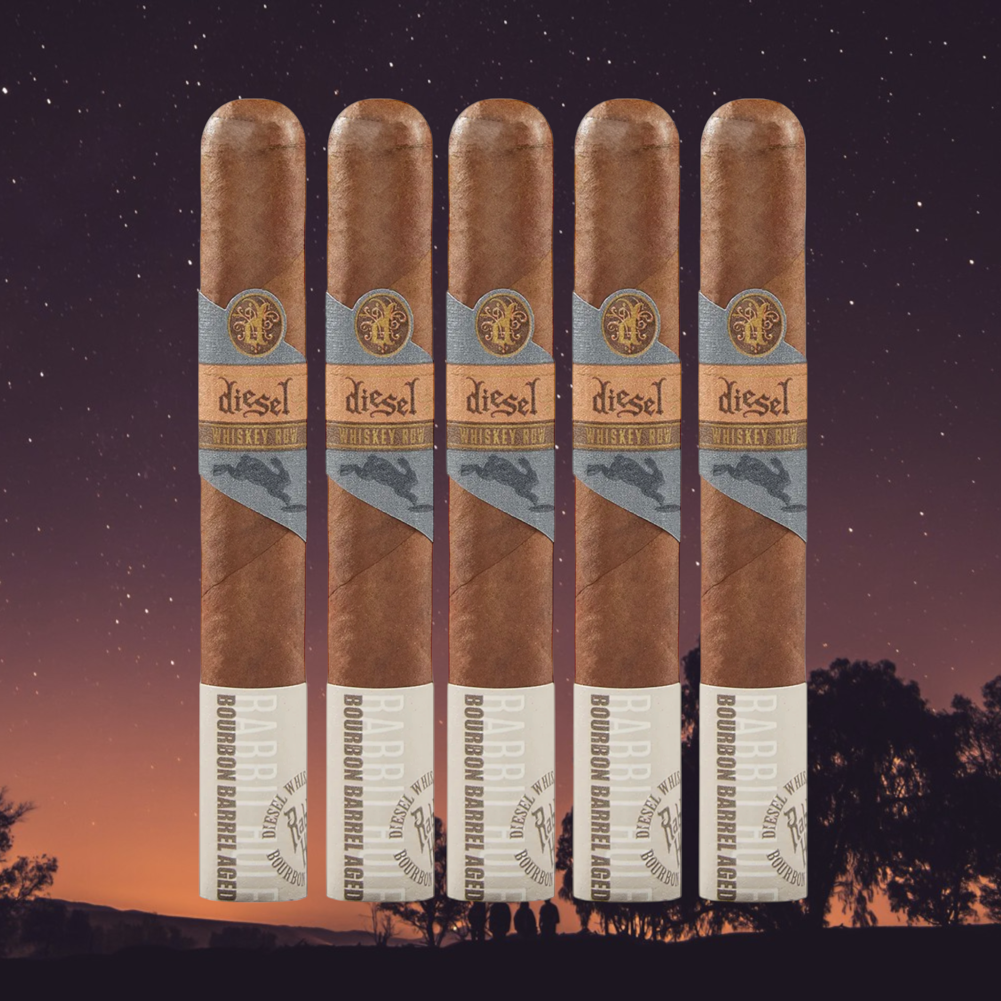 Diesel Whiskey Row Toro 6" * 54-Sampler of 5 - Tabacalera Aragon