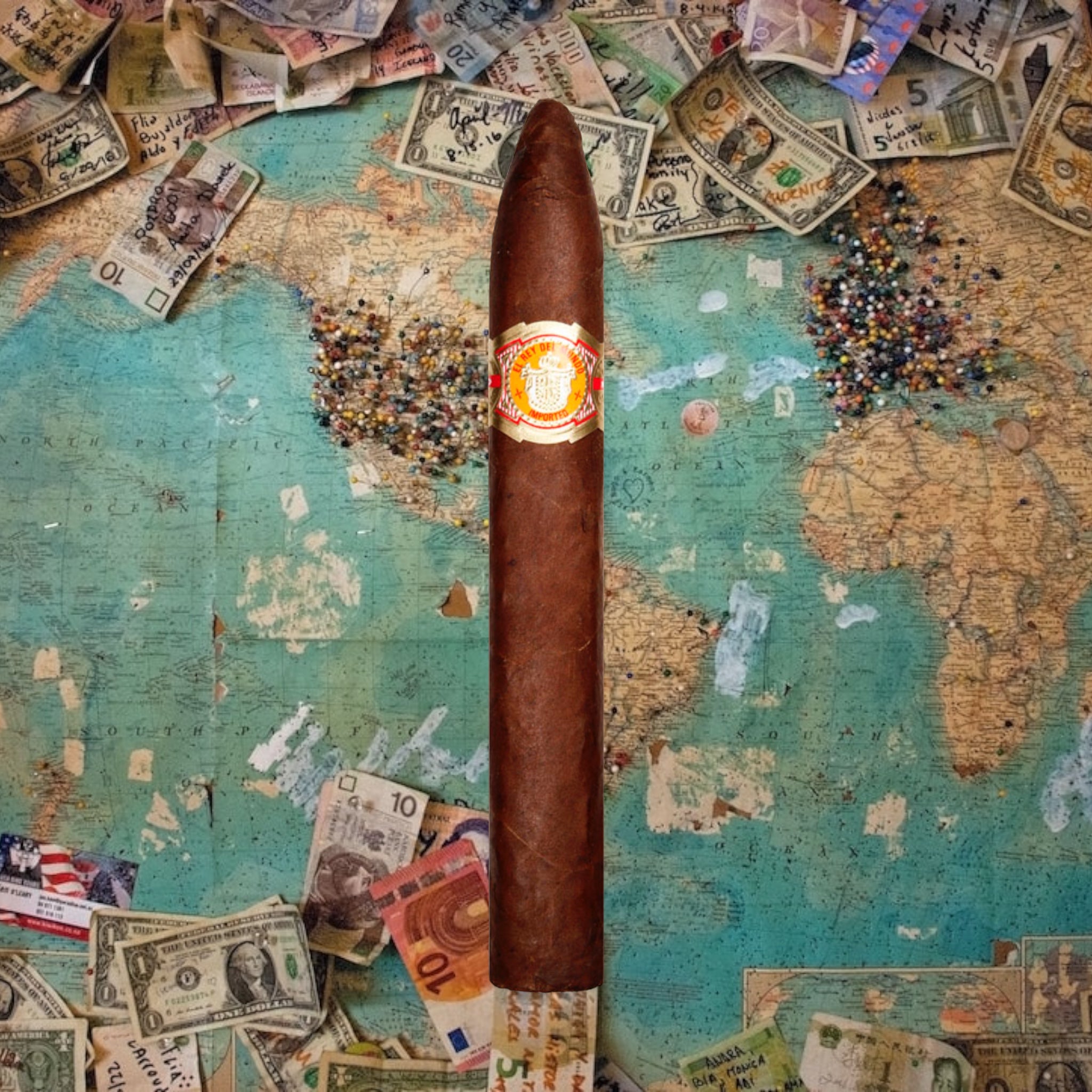El Rey del Mundo Natural Flor de Llaneza Pyramid 6"1/8 * 54 ...