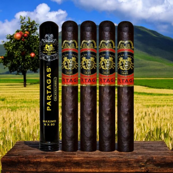 Partagas Black Label Maximo 6" * 50 Sampler of 5 - Tabacalera Aragon